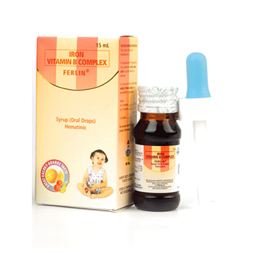 FERLIN Vitamin B Complex / Iron 10mg / 5mg / 10mcg / 15mg per mL Syrup ...